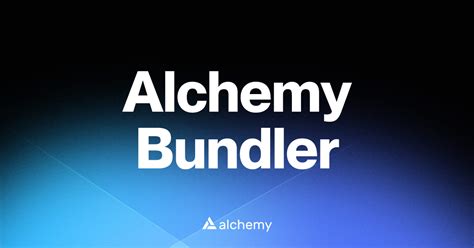 Alchemy Bundler Web3 Wallet Tools Alchemy