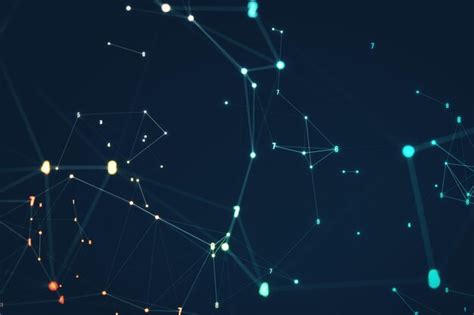 Premium Photo Glowing Polygonal Coding Mesh On Blue Backdrop