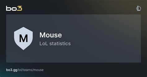 Mouse Lol Stats Team Standings And Match Statistics