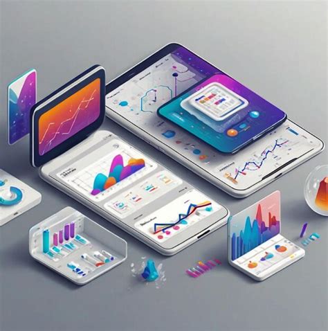 Isometric Uiux Data Illustration Premium Ai Generated Image
