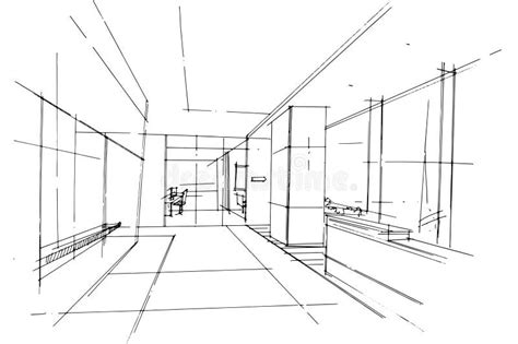 Office Line Drawinga Line Drawing Using Interior Architecture