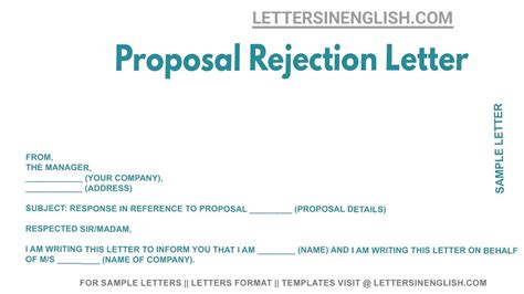 Proposal Rejection Letter Sample Letter For Proposal Rejection Youtube