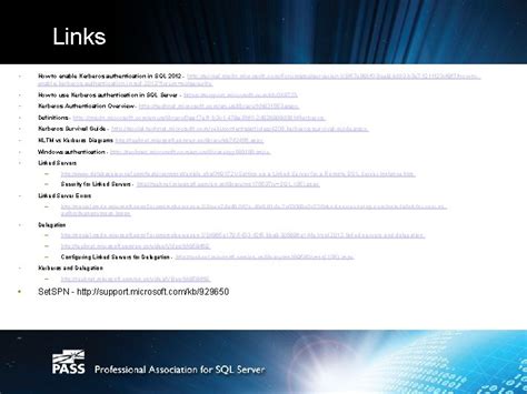 Configuring Kerberos Authentication In The SQL Server Environment
