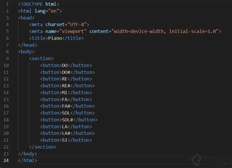 Crea Un Piano Con Botones Usando Html Y Css