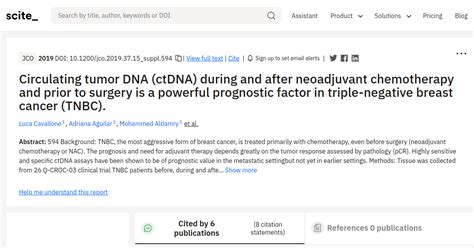 Circulating Tumor Dna Ctdna During And After Neoadjuvant Chemotherapy And Prior To Surgery Is