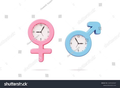 Female Male Symbol Sex Gender Clock Stock Illustration 2187220167