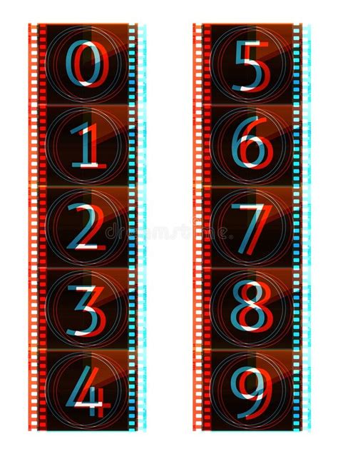 Countdown Numbers Flip Counter Vector Isolated Set Retro Style Flip