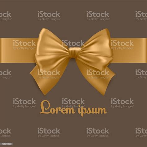 선물 황금 활과 새틴 리본 휴일 선물 장식 기프트 카드 선물 할인 및 특별 제공을위한 고립 된 사실적인 디자인 요소입니다 상자에 대한 스톡 벡터 아트 및 기타 이미지