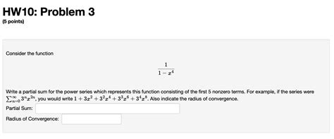 solved hw10 problem 3 5 points consider the function 1 1