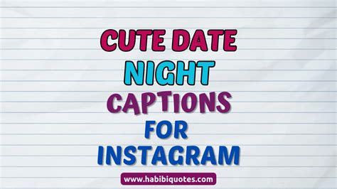 100 Cute Date Night Captions for Instagram