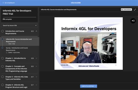 informix 4gl course — advanced datatools