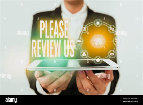 Handwriting Text Please Review Us Concept Meaning Situation Or System Is Formal Examination By