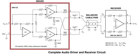 Audio Line Driver Using Drv135 With Balanced Output Electronics Lab Audio Line Driver Using Drv135 With Balanced Output Electronics Lab