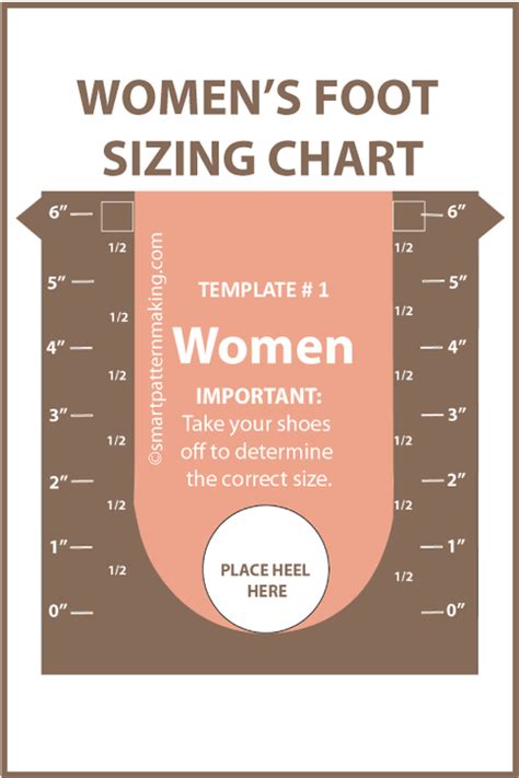 Foot Sizing Chart Shoe Size Template Pdf Download