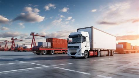 Crane Loading Cargo Container Import Container Ship In The International Terminal Logistic Sea