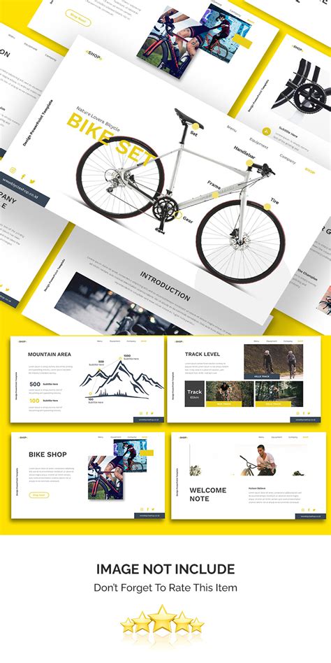 Bike Set Presentation Powerpoint Template Templatemonster