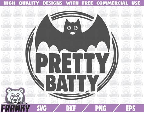 Pretty Batty Svg Cut File Dxf File Halloween Shirt Svg Bat Svg