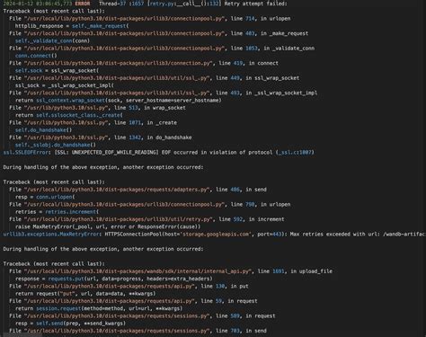 Wandb Logcode Causes Network Error Transienterror Wandb Help Wandb