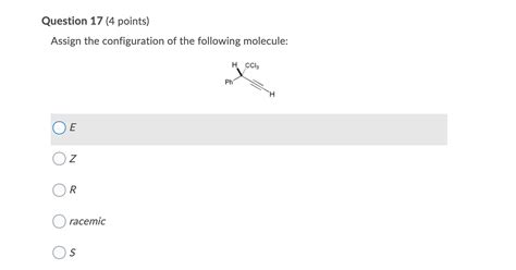Solved Assign The Configuration Of The Following Molecule Chegg