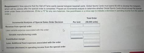 Solved Requirement Prepare An Incremental Analysis To Chegg