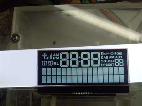 Custom Tht Black Background White Graphics Segment Monochrome Va Lcd