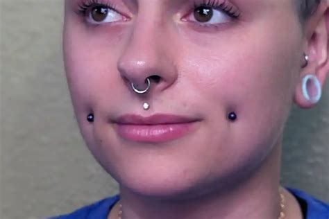 Cheek Piercing Relic Moon Body Piercing Exceptional Piercing
