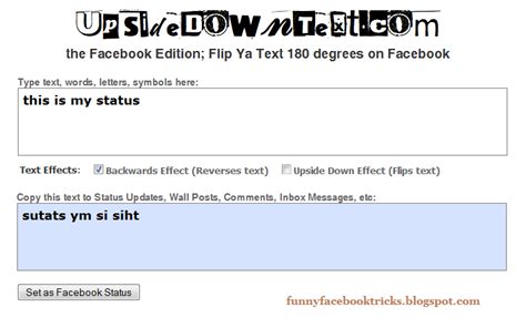 Some Reverse Invert Flip Upside Down Backward Text Generator Site