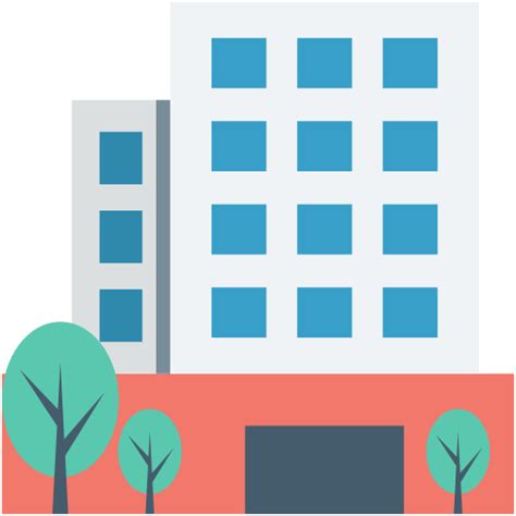 Flat Free Buildings Icons