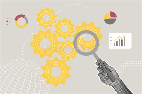 Fancy Halftone Collage Concept Of Maximizing Results Improving Quality Business Development