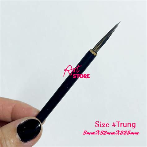 Cọ Tỉa Bút Viết Thư Pháp Lông Sói Cán Đen Đủ Size