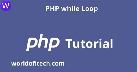 Php While Loop Php Tutorial