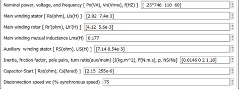 19 single phase induction machine model parameters download