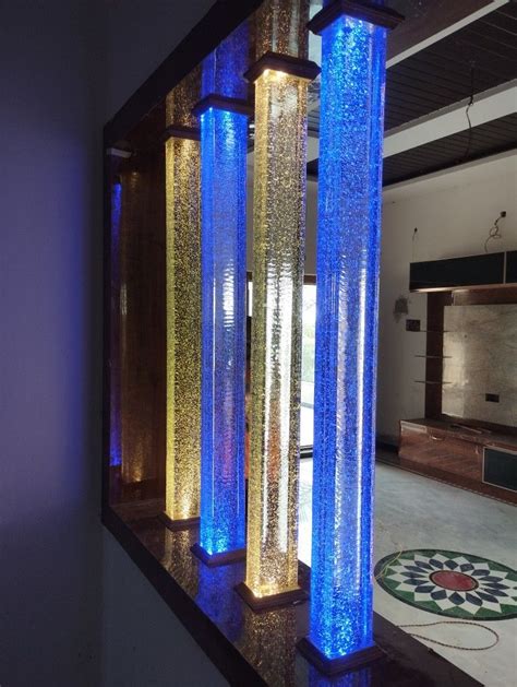 Glass Pillar Room Divider