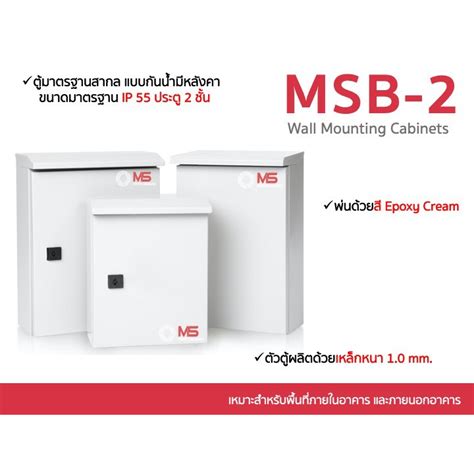 ตู้ไฟสวิทช์บอร์ด Msb 1 ประตู 2 ชั้น ฝาทึบ มีหลังคา ตู้คอนโทรล ตู้ควบคุม