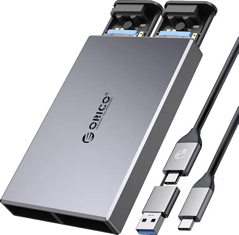 ORICO Dual Bay NVMe M 2 SSD Enclosure Aluminum USB3 2 Gen2 10Gbps M 2 Type C SSD External