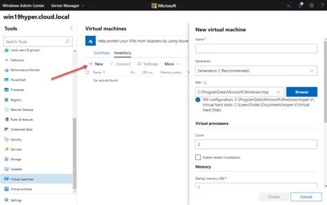 Hyper V Server Windows Admin Center Management Virtualization Howto