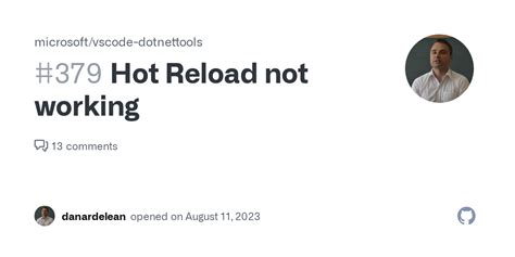 hot reload not working · issue 379 · microsoft vscode dotnettools · github