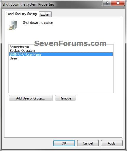 User Rights Assignment Add Or Remove Users And Groups Tutorials