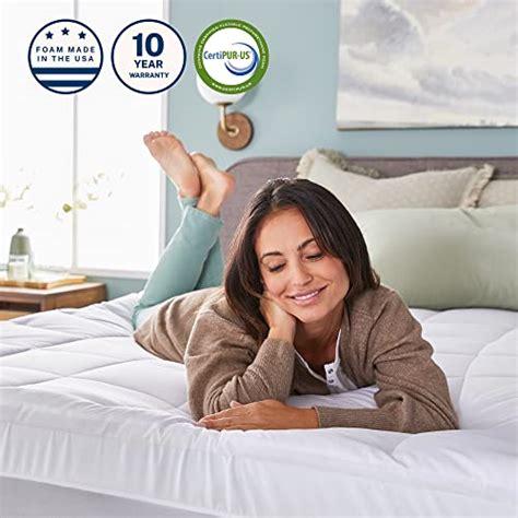 Sleep Innovations Dual Layer 4 Inch Memory Foam Mattress Topper Full