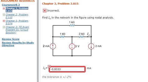 Solved Chapter 3 Problem 3015 X Incorrect Assignment