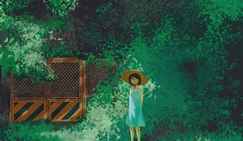 Original Procreate Medium 1girl Blue Dress Chain Link Fence Dress Fence Hat Meanstreet