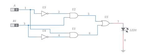 xor gate multisim live