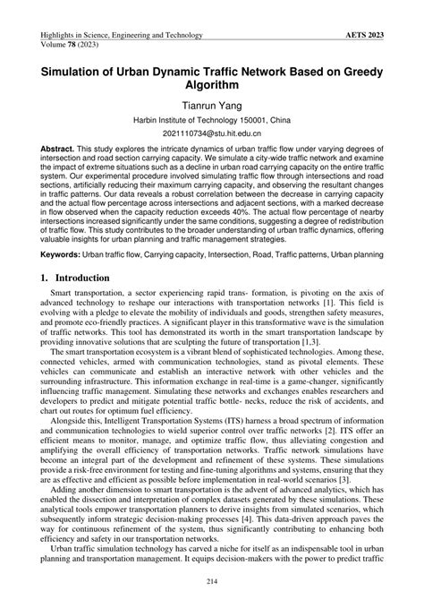Pdf Simulation Of Urban Dynamic Traffic Network Based On Greedy Algorithm