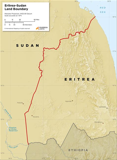 EritreaSudan Land Boundary Sovereign Limits