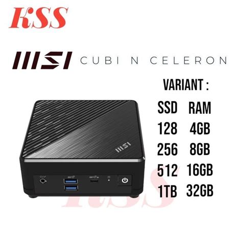 Jual Mini Pc Msi Cube N 8gb Ssd 256gb Win Siap Pakai Shopee Indonesia