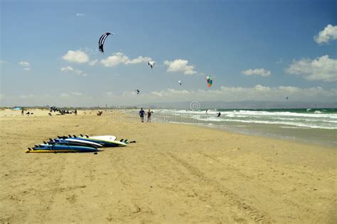 Kitesurfing Popular Extreme Sailing And Water Sport Editorial Stock