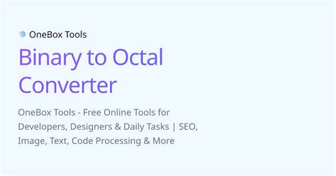 binary to octal converter best free online data convert tool onebox