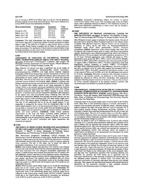Pdf Assessment Of Perfusion Of Colorectal Tumours Using Technetium