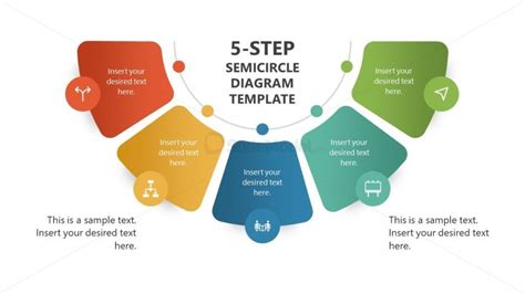 Free 5 Step Semicircle PowerPoint Slide SlideModel