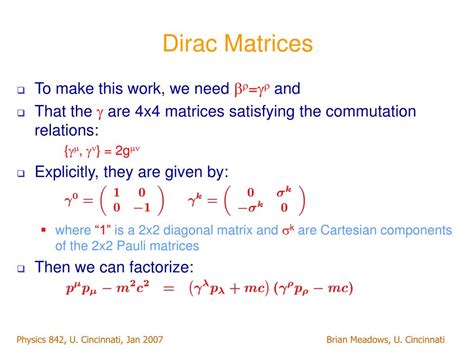 PPT The Dirac Equation PowerPoint Presentation Free Download ID